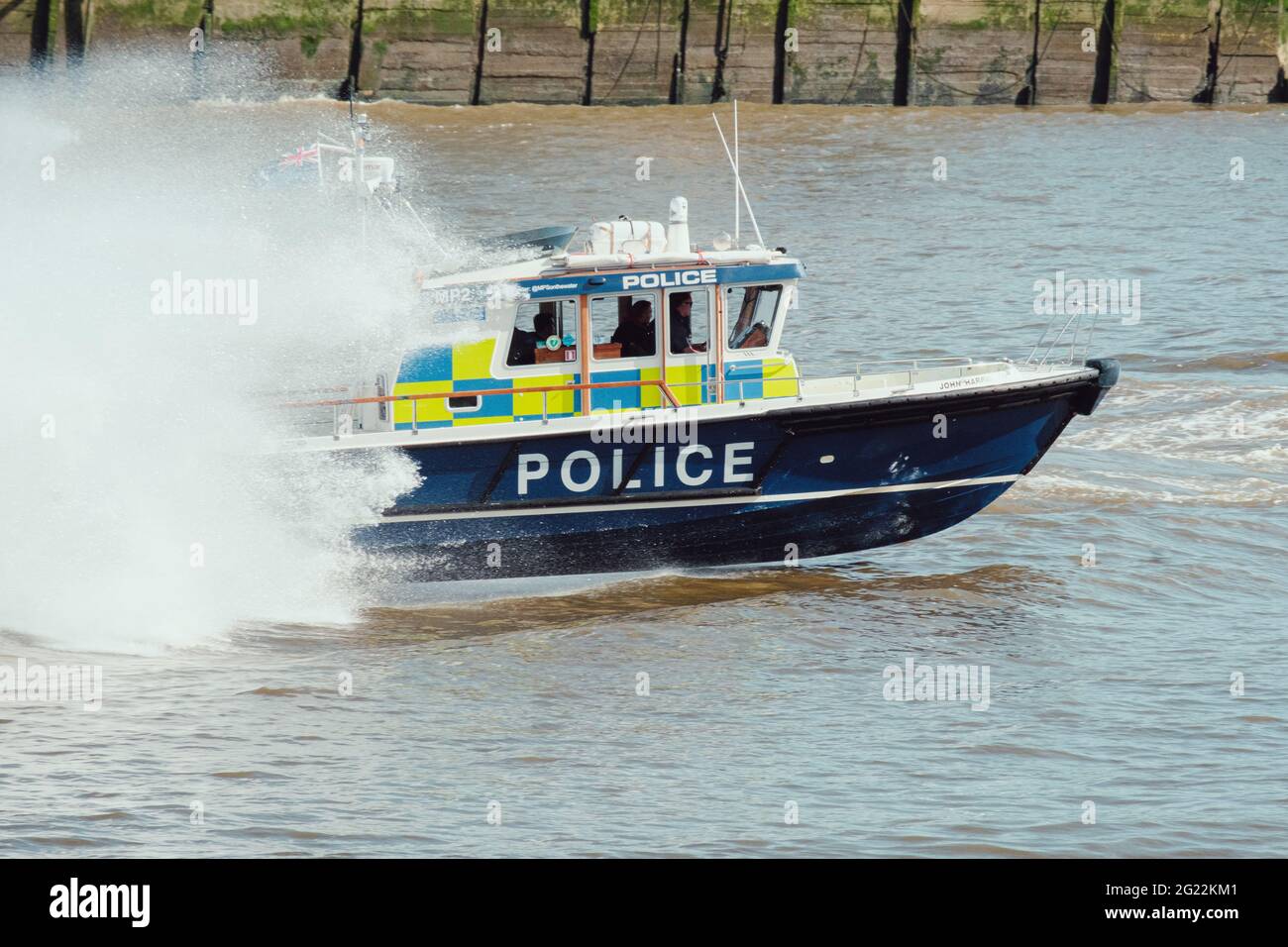 Police boat on the Thames Stock Photo - Alamy