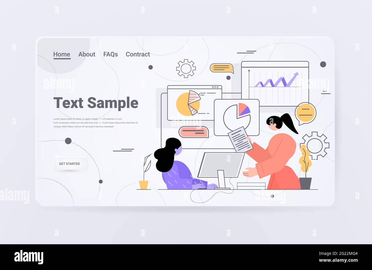 Data analysis people portrait Stock Vector Images - Alamy