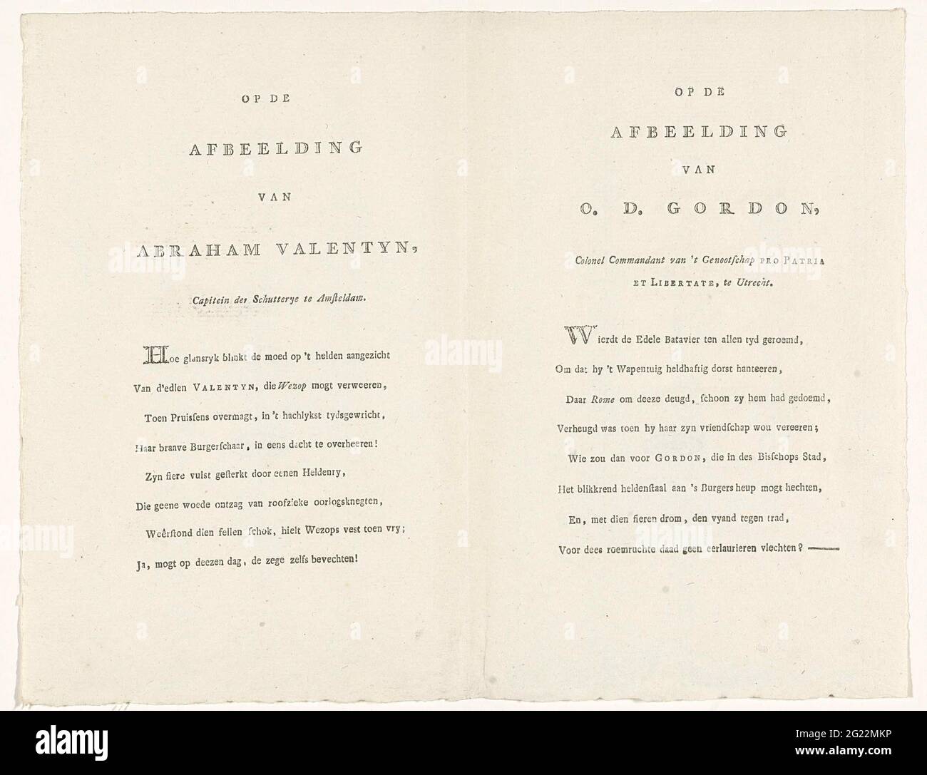 Text on the images of Abraham Valentine and Otto Dick Gordon. Left ...