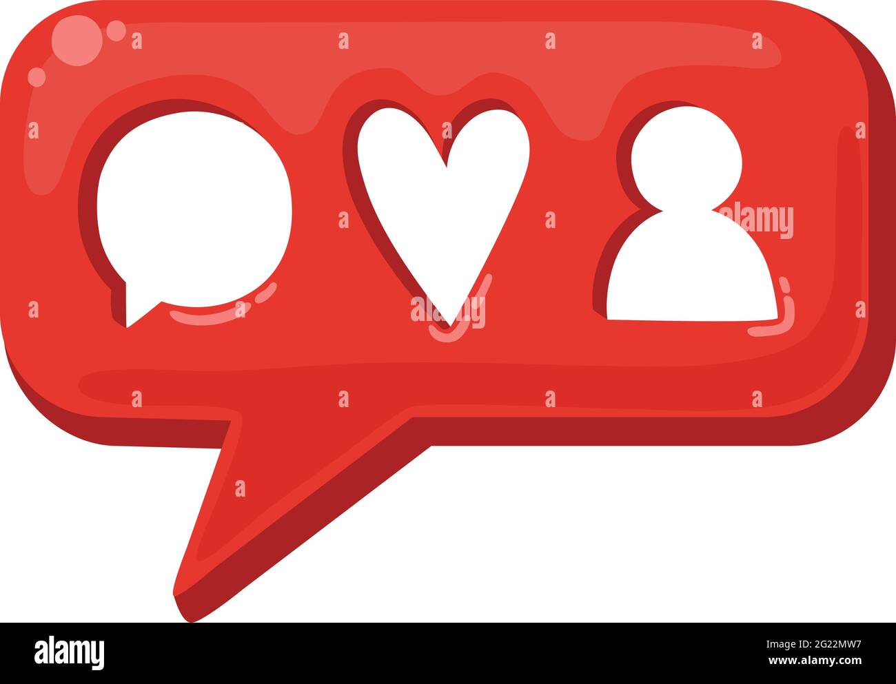 Social network chatting icon, cartoon style Stock Vector Image & Art ...