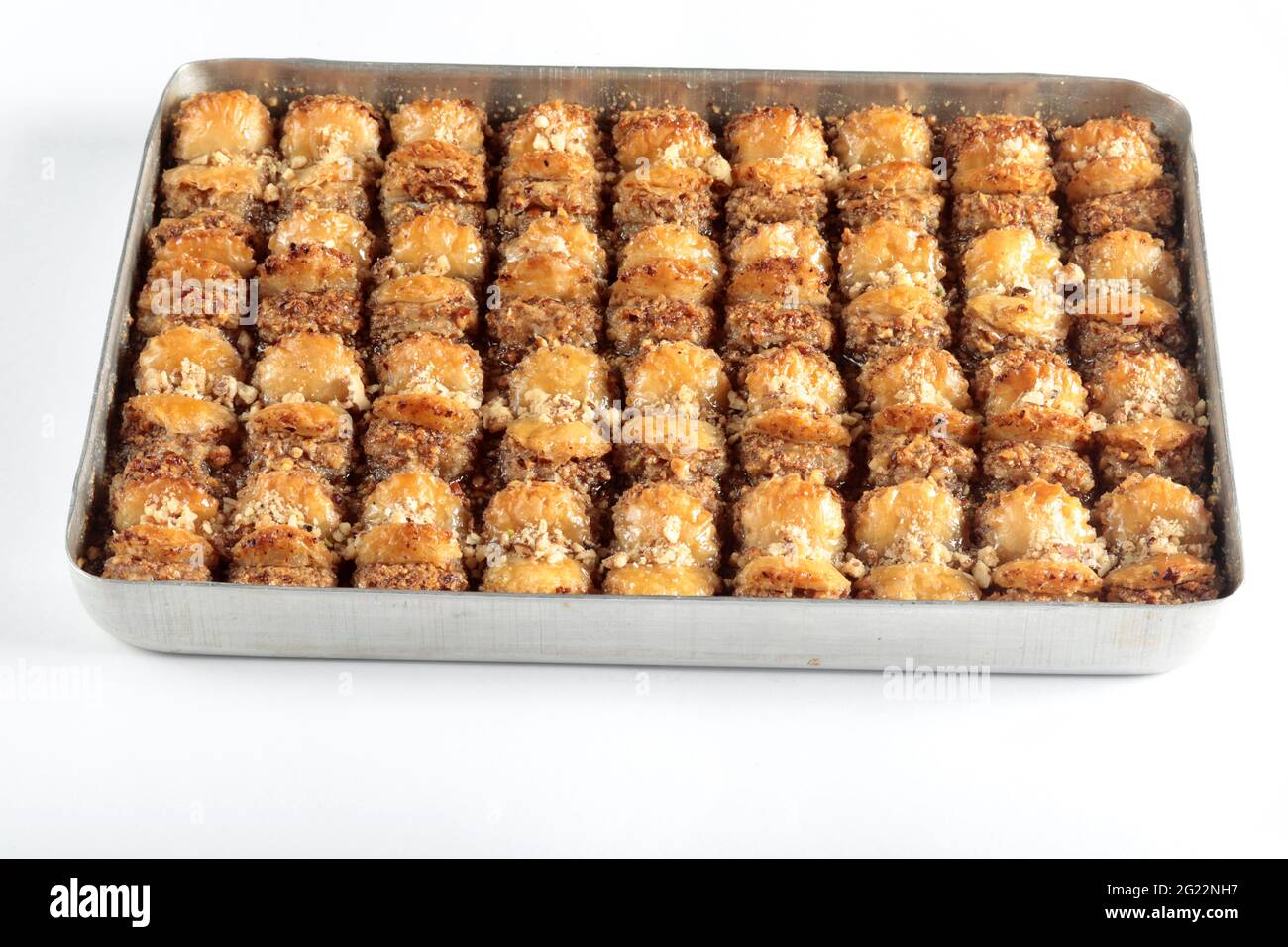 Traditional Turkish baklava on the tray. Turkish dessert Stock Photo ...