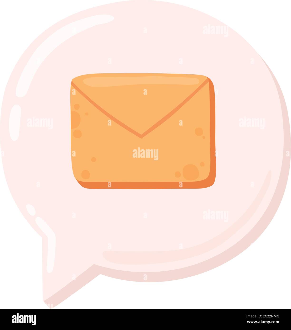 New mail message notification icon, cartoon style Stock Vector Image ...