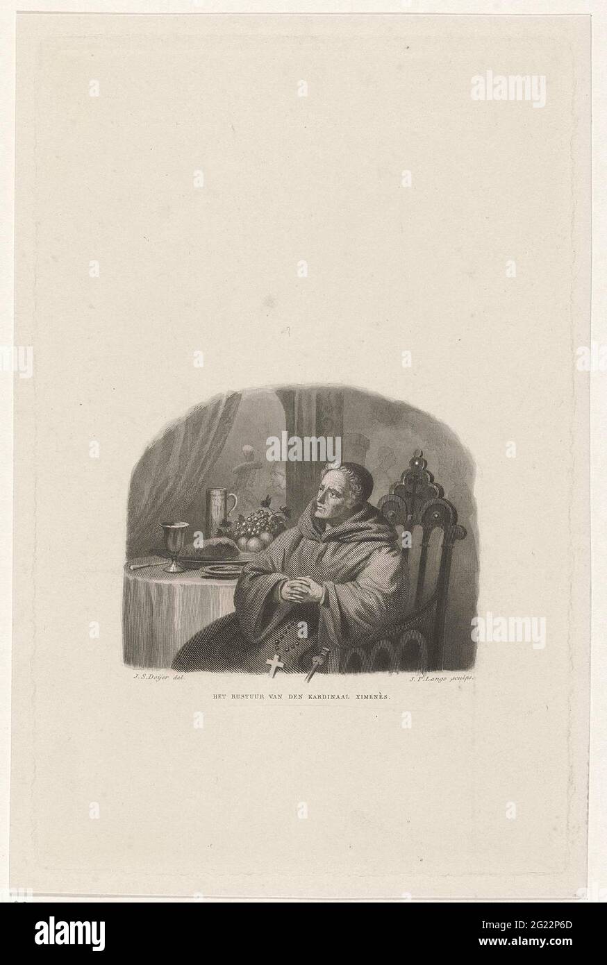 Portrait of Francisco Jiménez de Cisneros; The tranquility of the ...