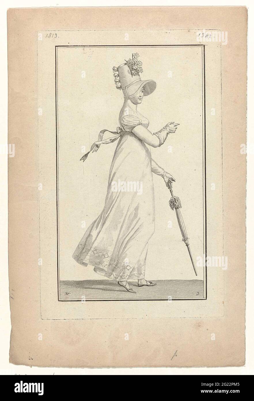 Journal des Ladies et des Modes, Costume Parisien, 25 Septembre 1813 ...