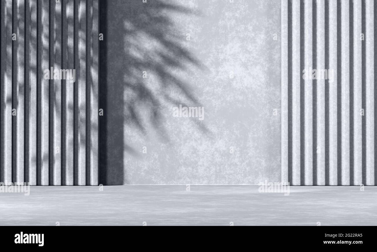 Minimal abstract bw background with 3D concrete podium display with ...