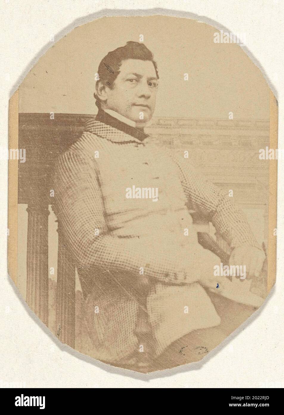 Portrait of Jan Jacob van Braam, reproduction of a daguerreotype Stock ...