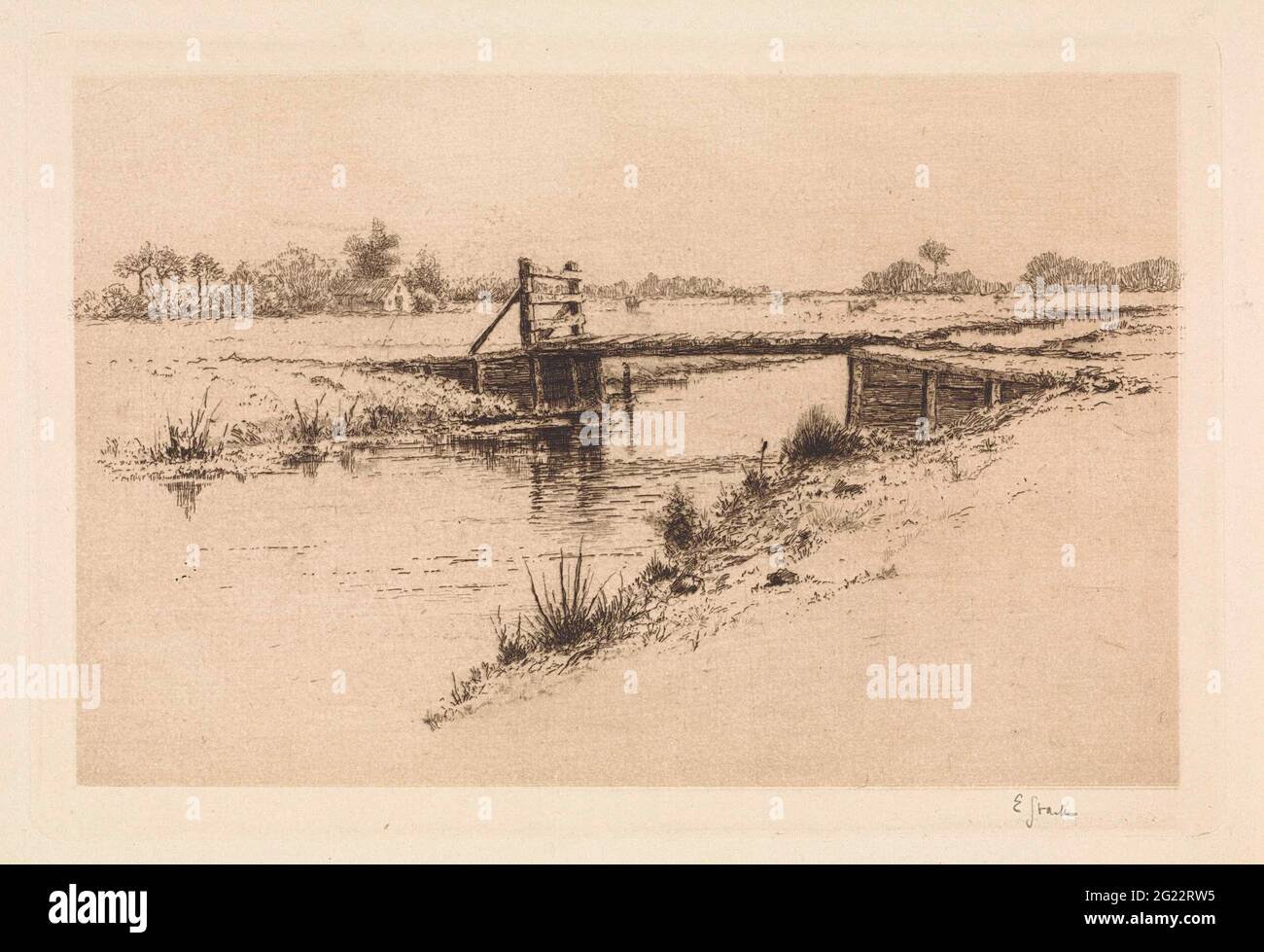 Bridge over a ditch Stock Photo - Alamy