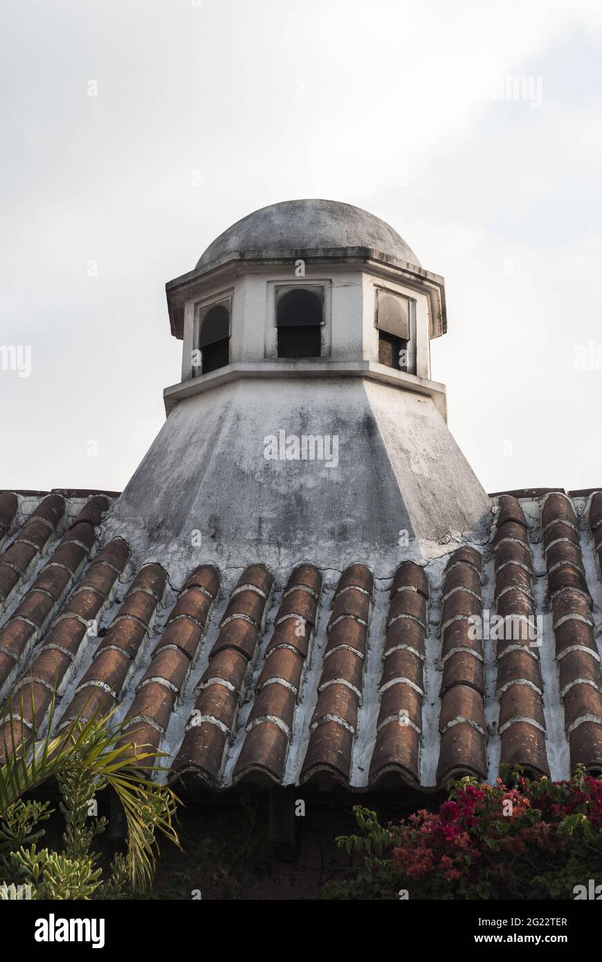 Details of domes in houses with Spanish style, Spanish heritage in La ...