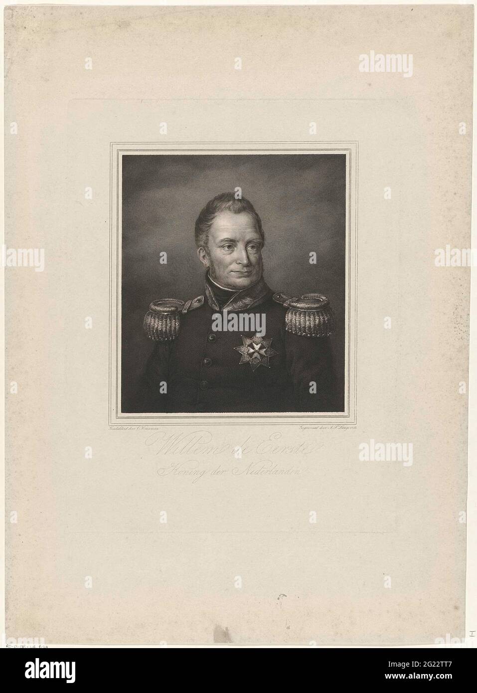 Portrait of Willem I Frederik, King of the Netherlands; Willem the ...
