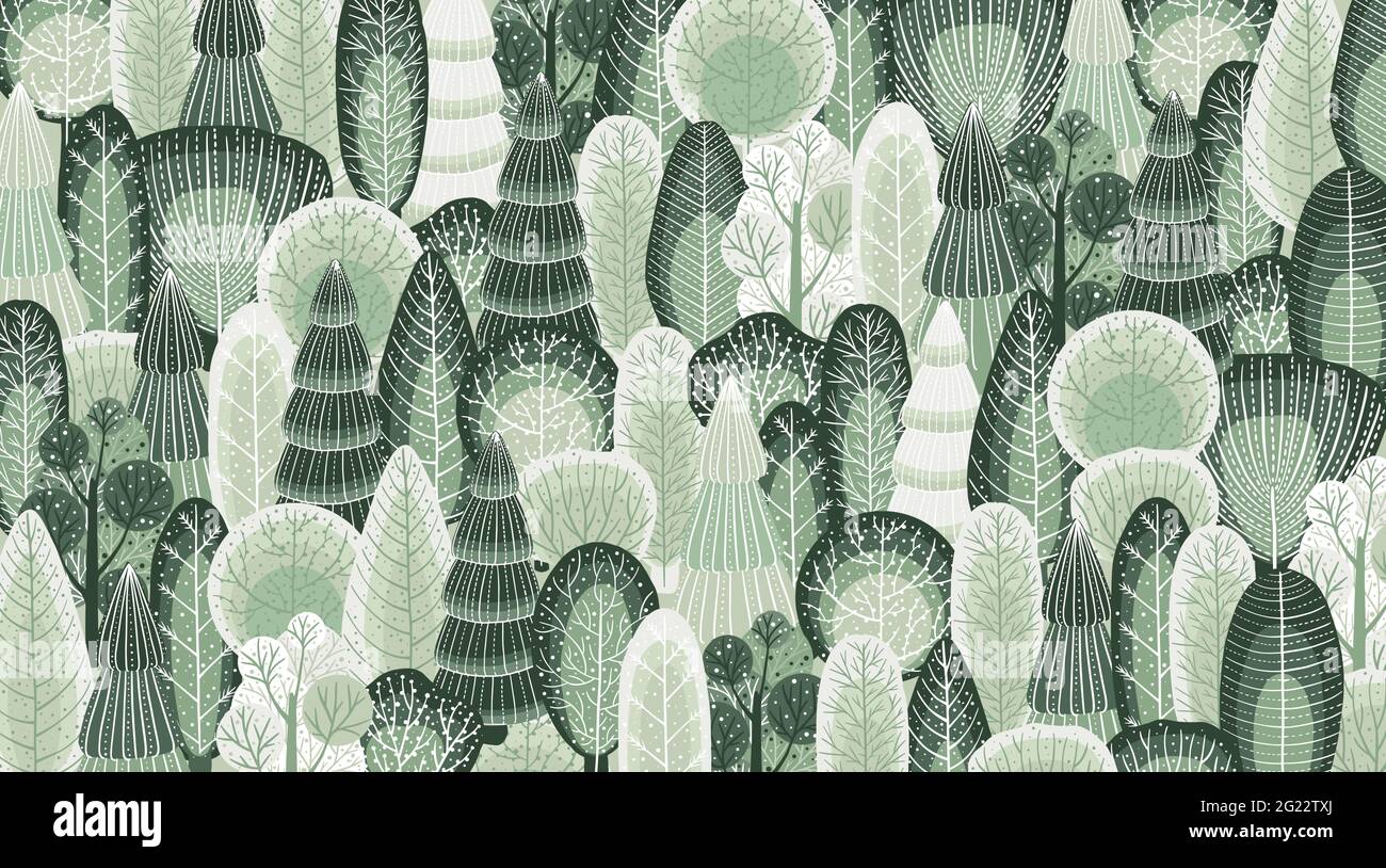 Forest background. Vector design for paper, cover, fabric, interior ...