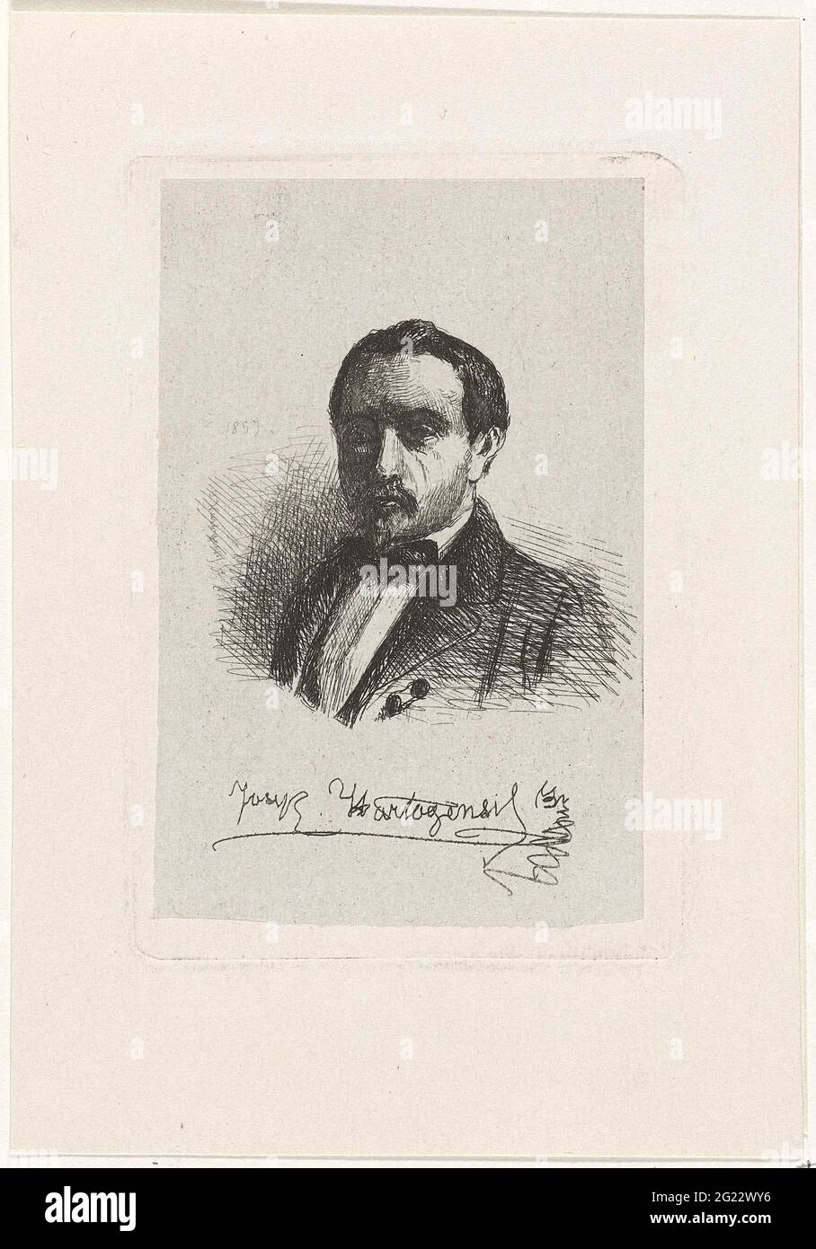 Self-portrait of Joseph Heart Pigeness. Bust to the left of Joseph ...