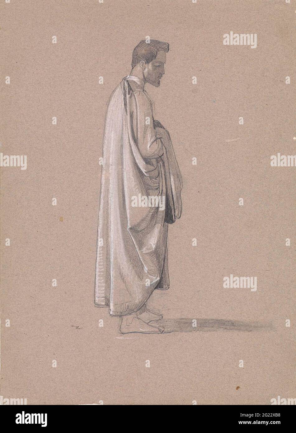 Standing man in cloak, right Stock Photo - Alamy