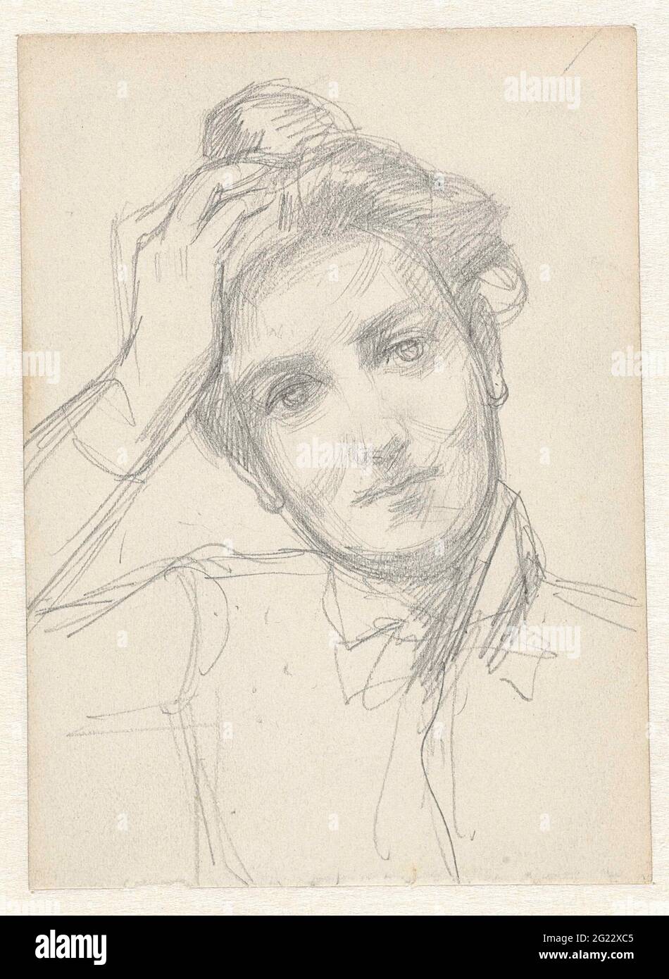 Woman head, hand on the head Stock Photo - Alamy