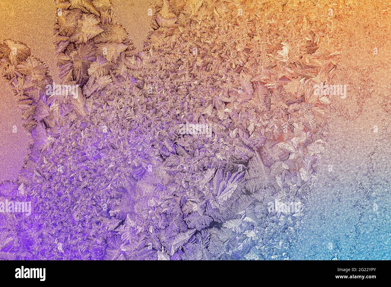 Ice texture on the window. Gradient color Stock Photo - Alamy