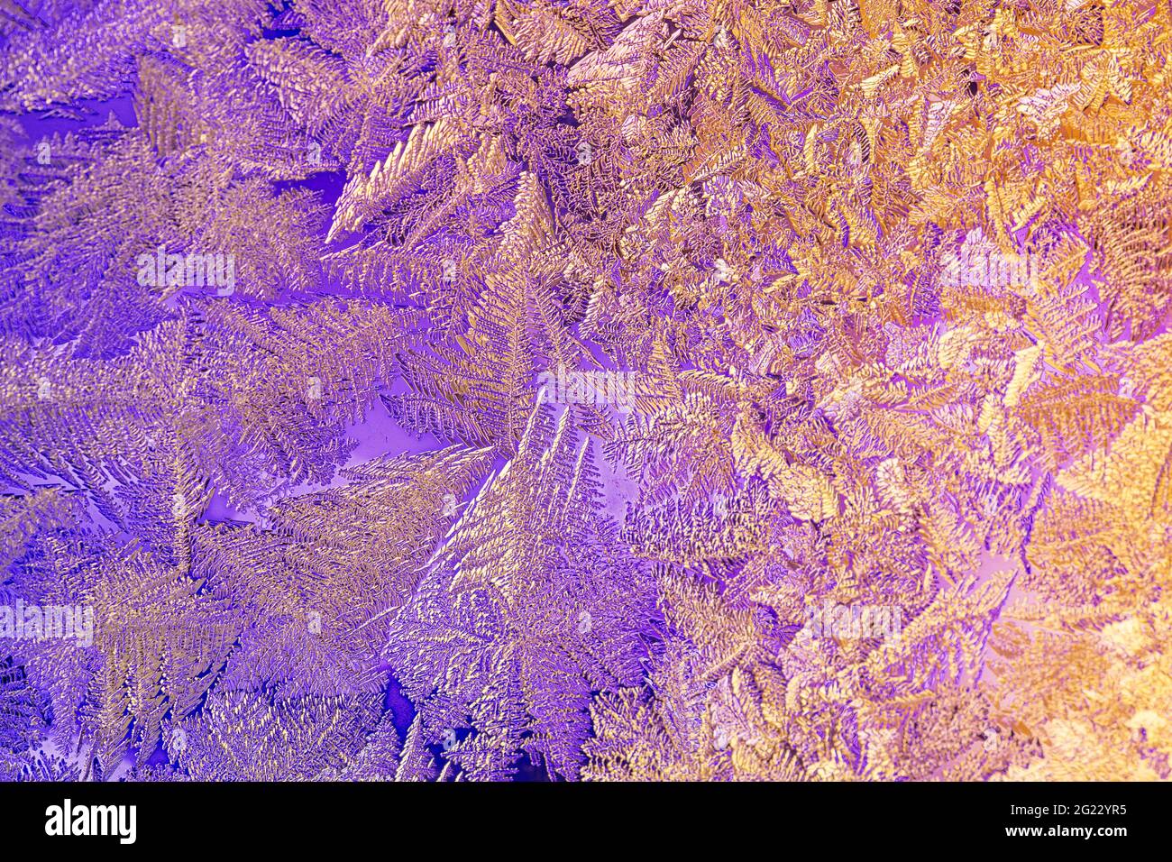 Ice texture on the window. Gradient color Stock Photo - Alamy