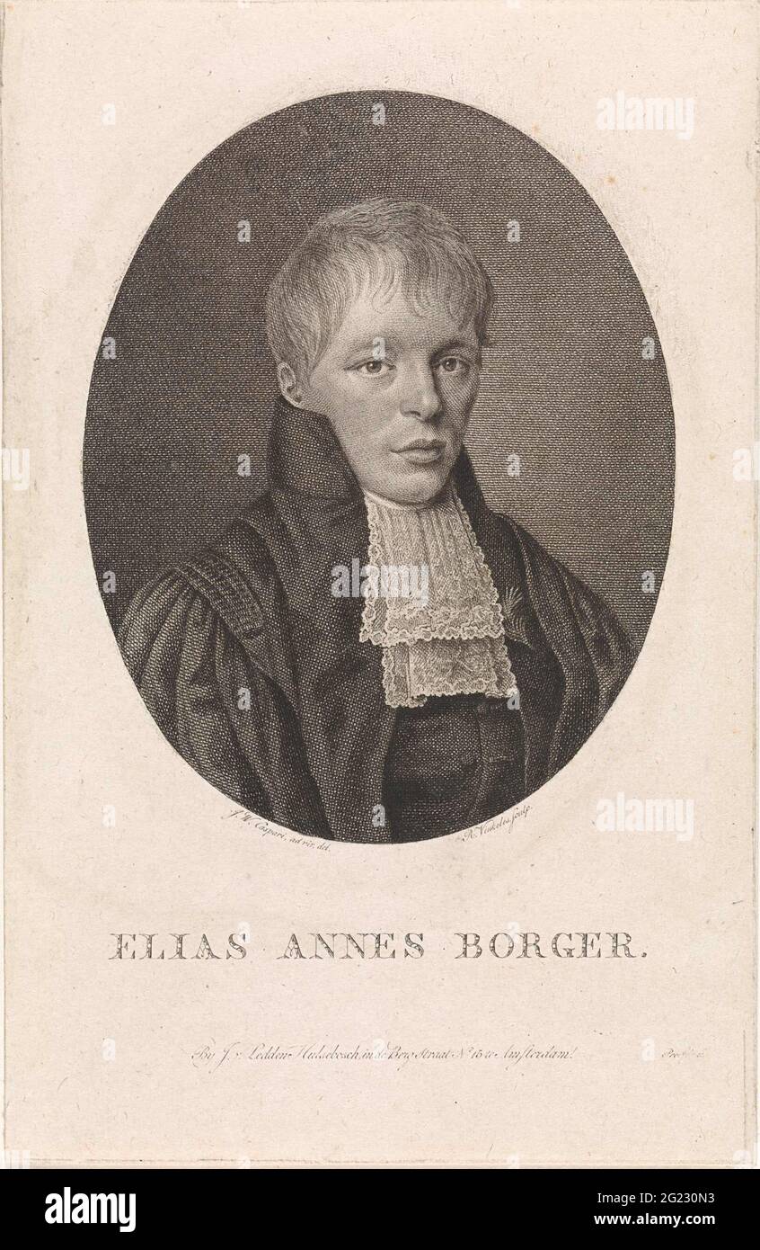 Portrait of Elias Annes Borger. Portrait of Elias Annes Borger, orator ...