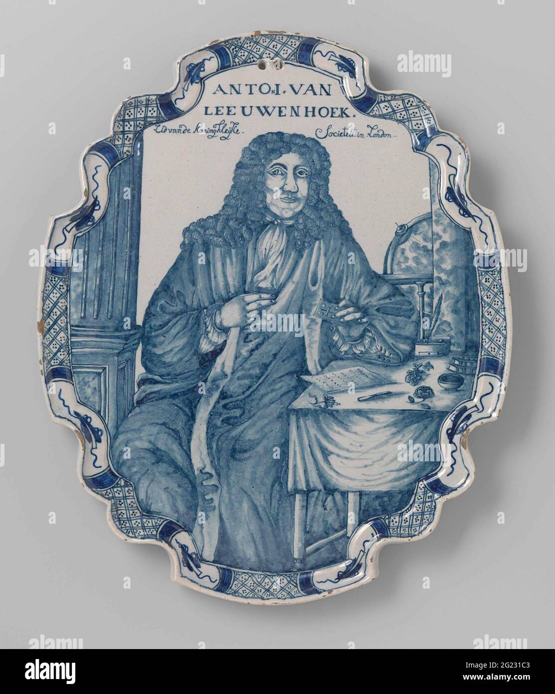 Plaque with a Portrait of Antoni van Leeuwenhoek Stock Photo - Alamy