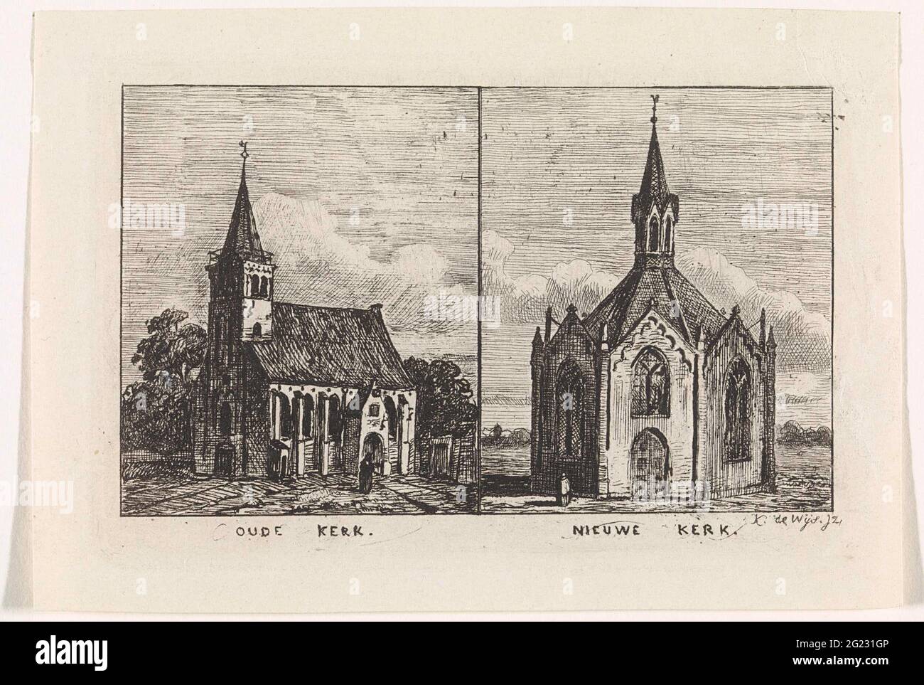 Two churches old church new church hi-res stock photography and images ...