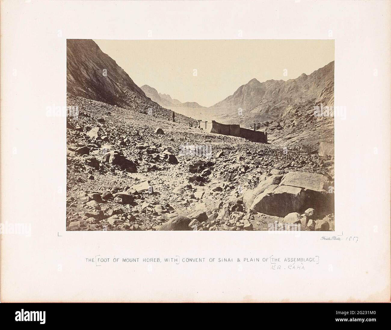 Sinai monastery on the Horeb mountain; The Foot Of Mount Horeb, With ...