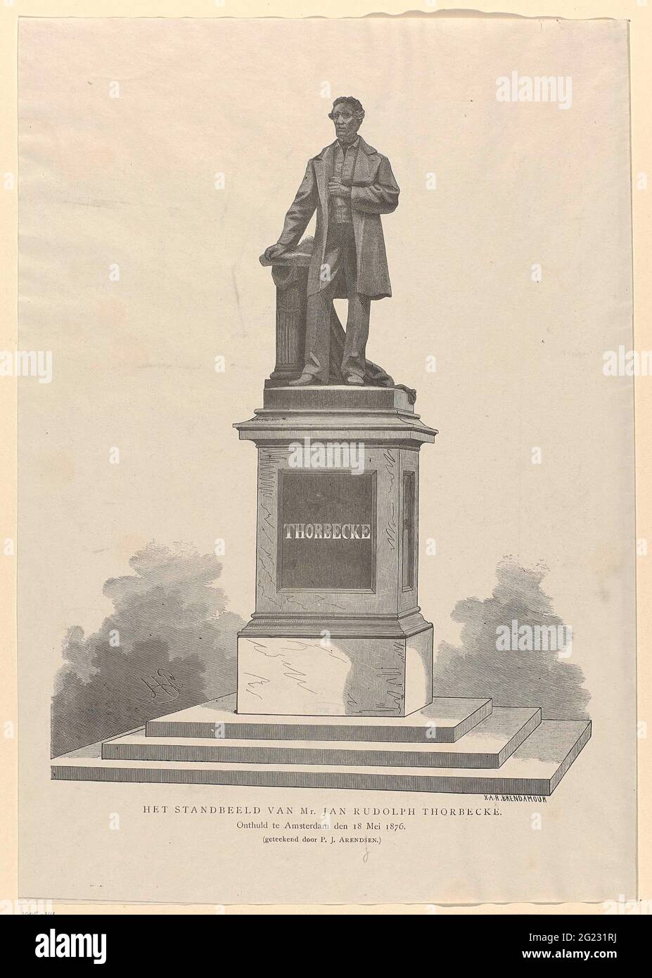 Statue of Johan Rudolf Thorbecke Stock Photo - Alamy