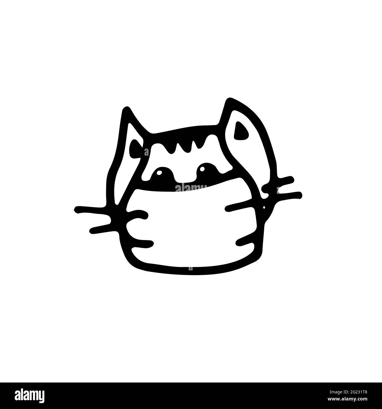 Drawing cute animals in Black and White Stock Photos & Images - Alamy