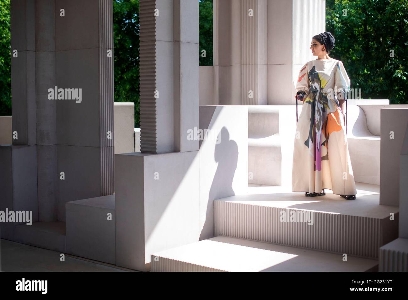 Architect Sumayya Vally during a press preview for the Serpentine ...
