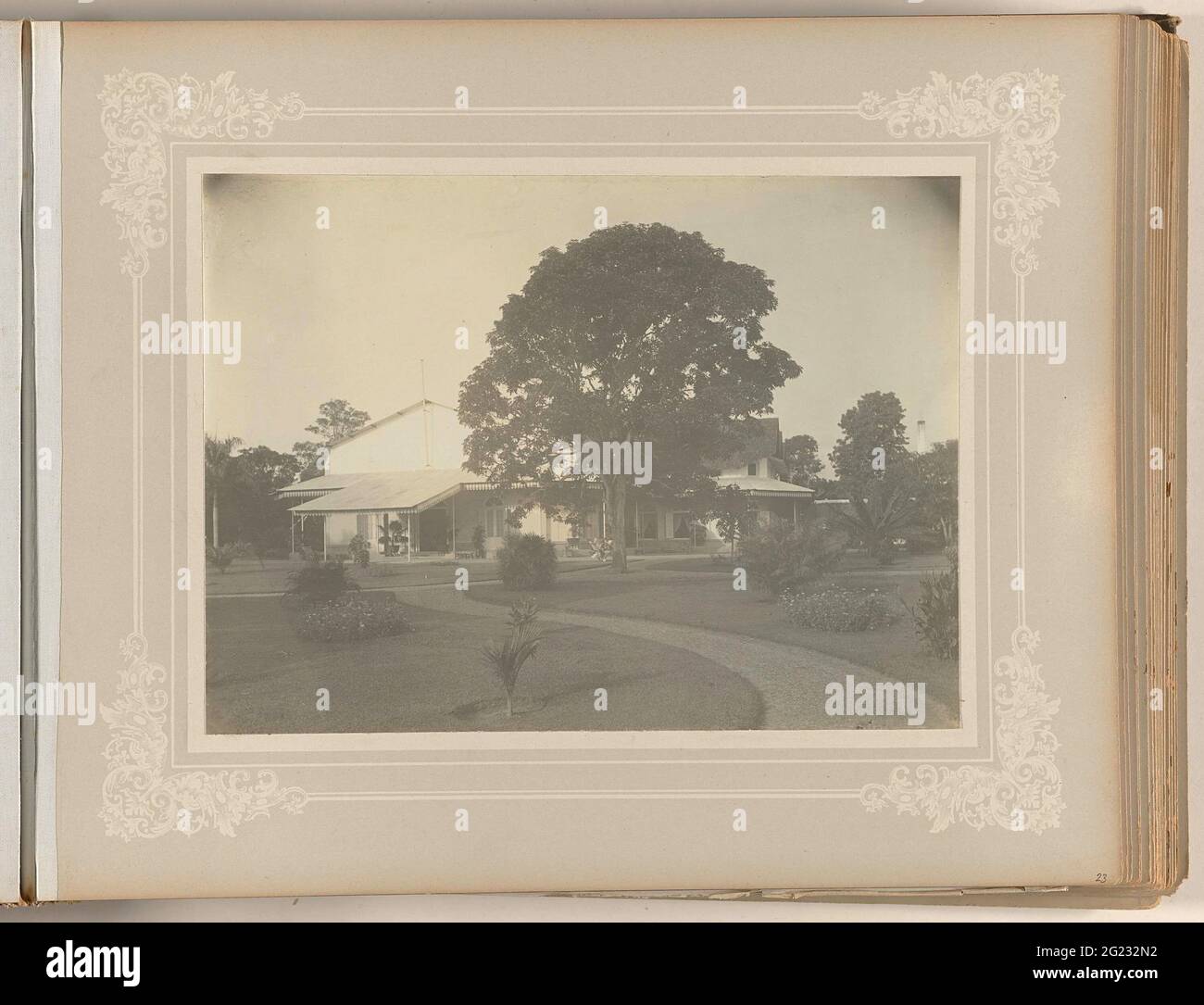 House with garden. View of a house with garden. Part of the photo album ...