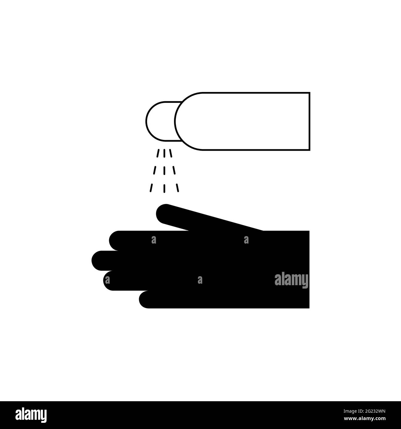 Wash your hands illustration. Glyph personal hygiene icon. Dirty hands ...