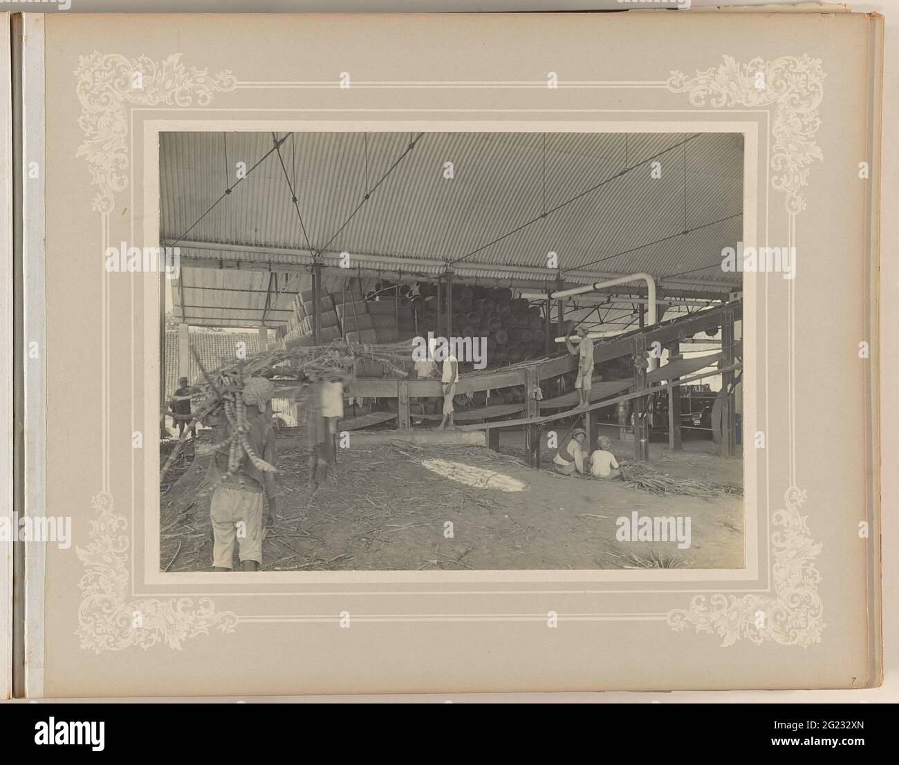 In the sugar factory. Interior of the sugar factory where sugar cane is ...