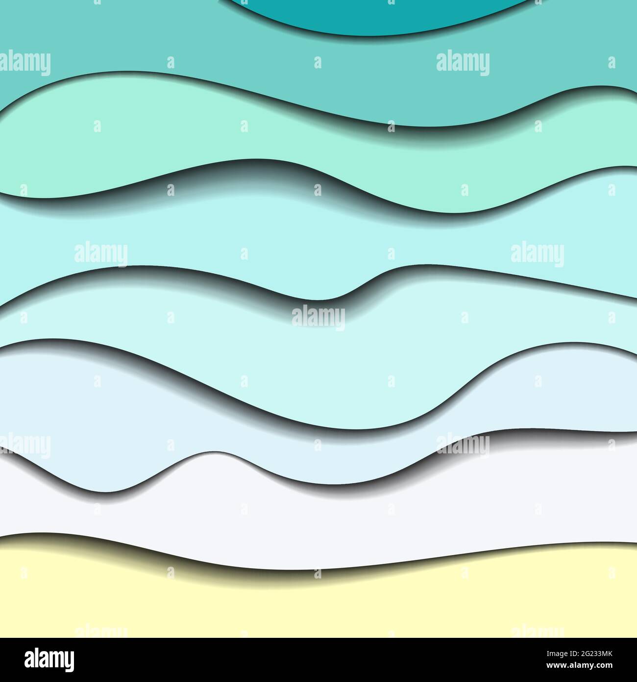 Sea paper cut poster Stock Vector Images - Alamy