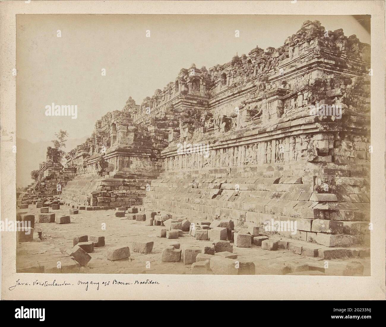 View of the Borobudur for the restoration Stock Photo - Alamy