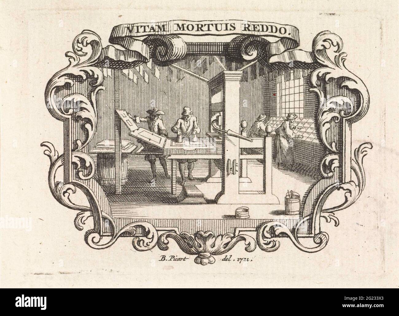 Interior of a printing company. Interior of a printing company with a ...