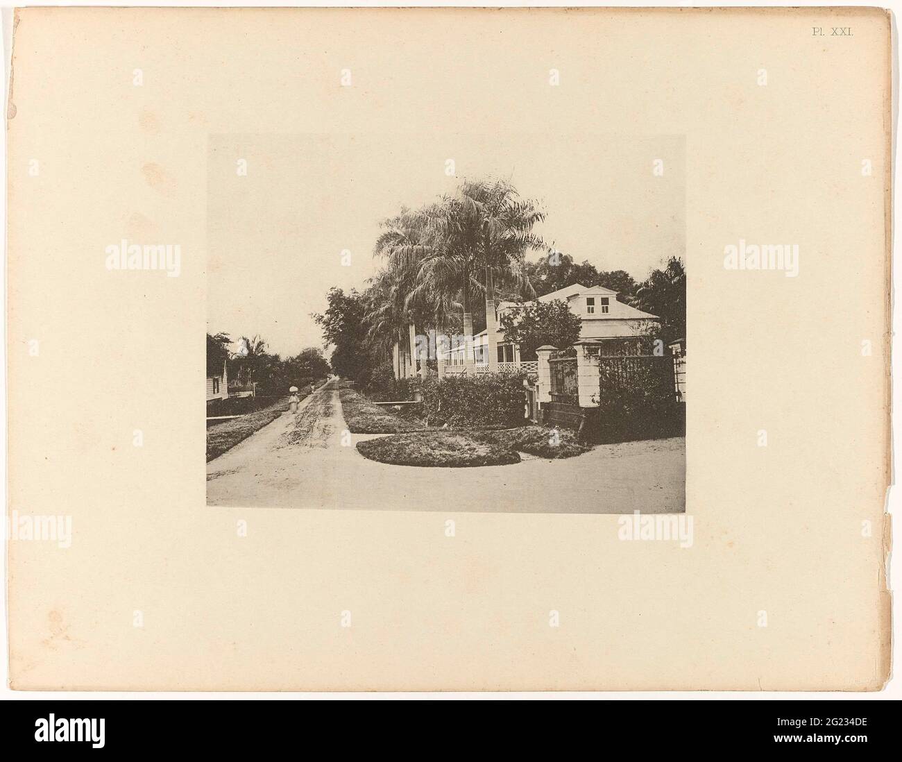 The guest house on (?) The large Combéweg, Suriname; Colony Suriname ...