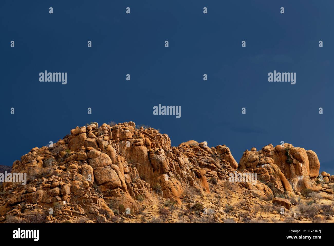 Guest farm Omandumba in the Erongo Mountains: granite rocks in front of ...