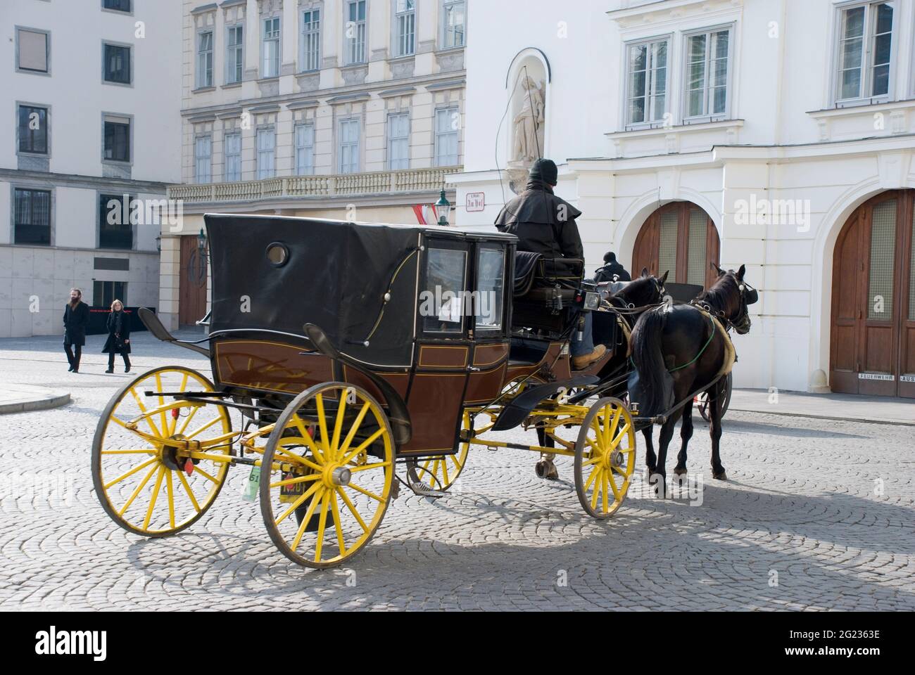 VIENNA, AUSTRIA - Mar 26, 2013: Famous horse carriage 'Fiaker' in ...