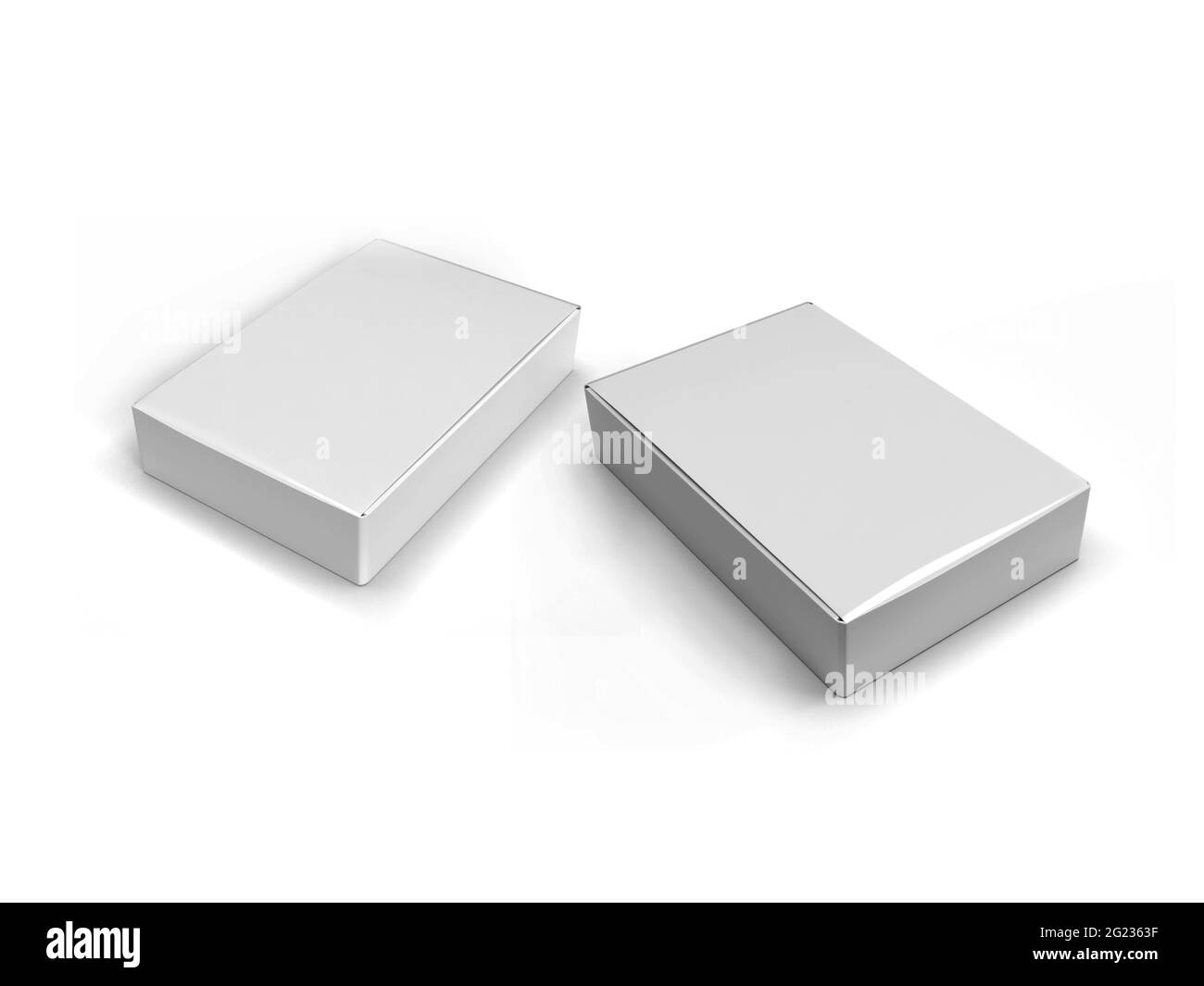 Rectangular Box Packaging 3D Illustration Mockup Scene on Isolated ...