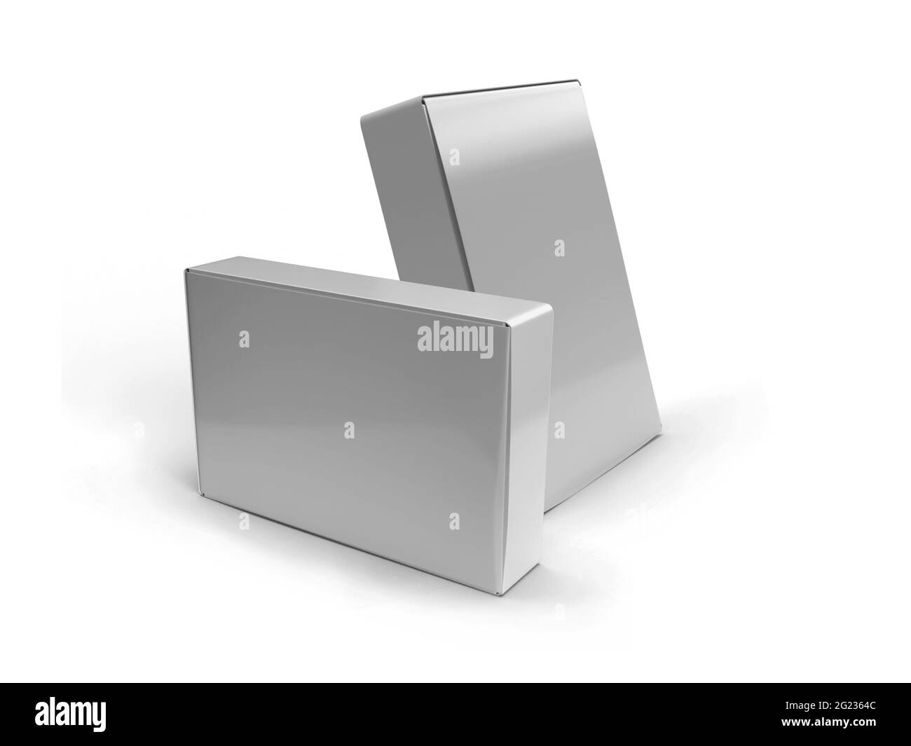 Rectangular Box Packaging 3D Illustration Mockup Scene on Isolated ...