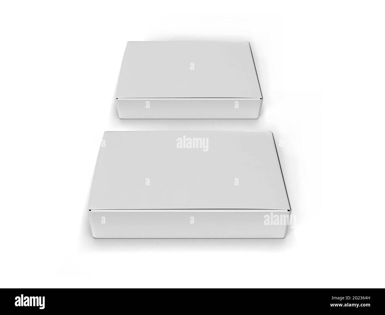 Rectangular Box Packaging 3D Illustration Mockup Scene on Isolated ...