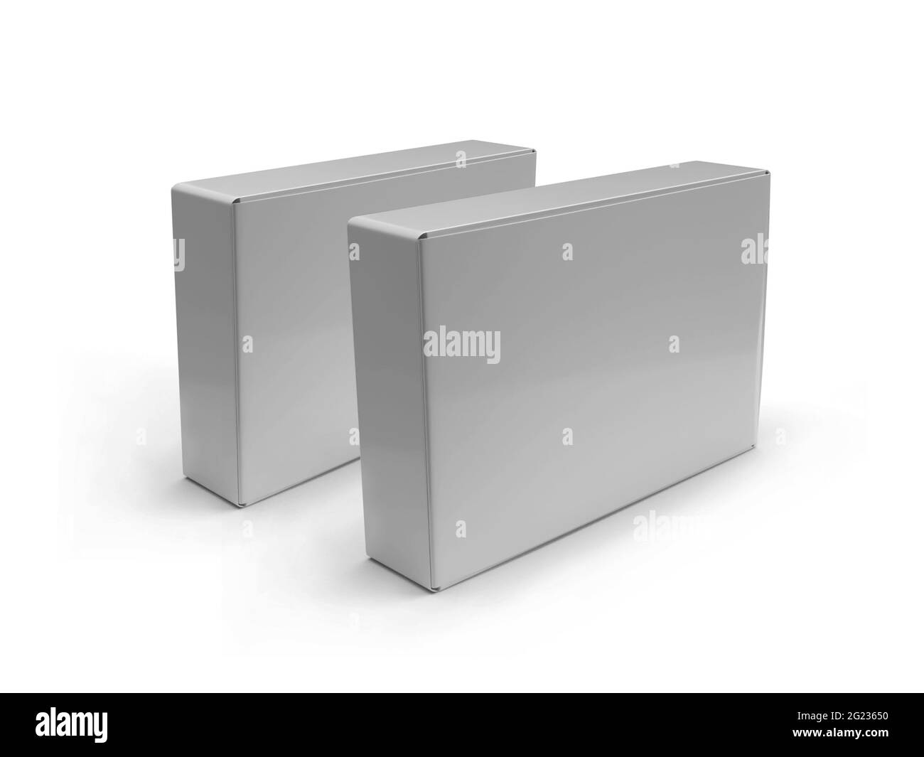 Rectangular Box Packaging 3D Illustration Mockup Scene on Isolated ...