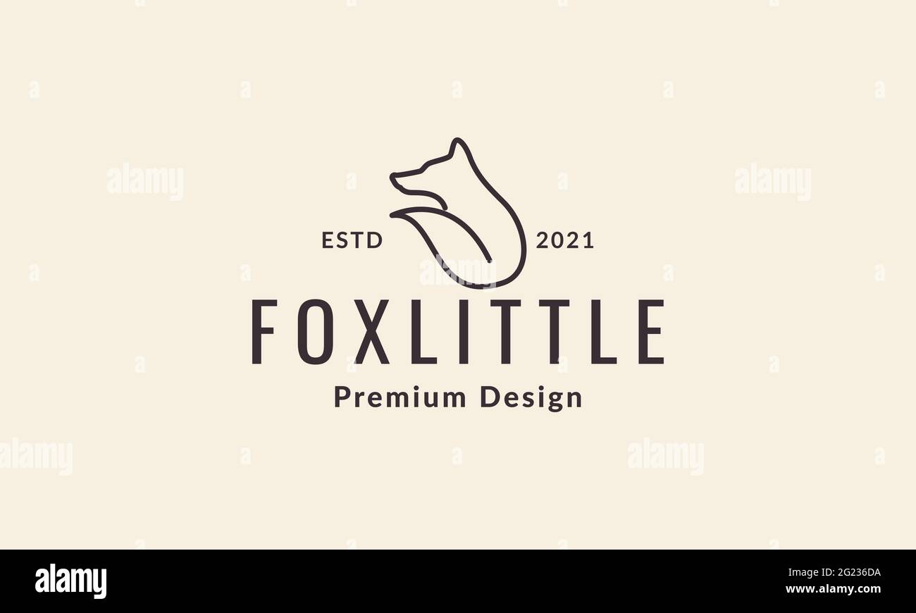 Fox vector lines vector vectors hi-res stock photography and images - Alamy