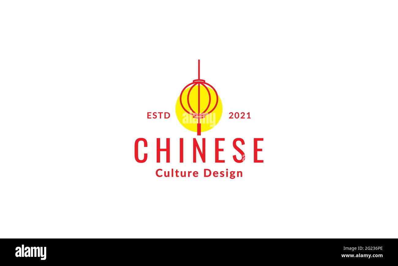 abstract lighting chinese culture logo vector icon illustration design ...