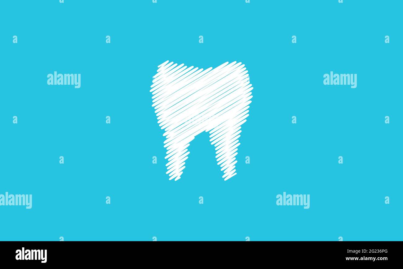 white teeth art scribble logo symbol vector icon illustration graphic ...