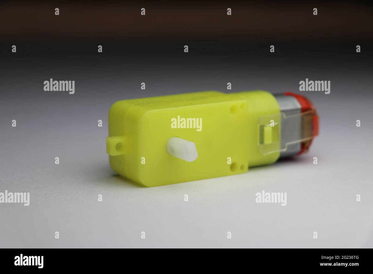 BO Motor on white background. Dual axis TT gear motor for hobby ...