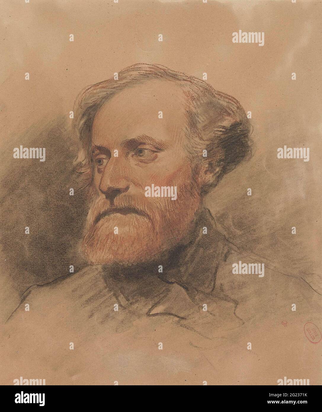 Portrait of the painter Alexandre Gabriel Decamps Stock Photo - Alamy