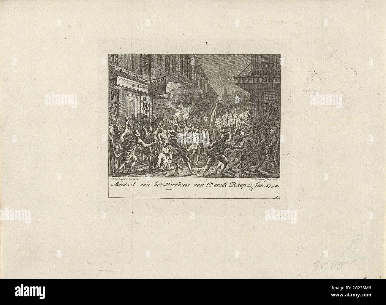 Riots for the Daniel Raap's death house, 1754; Moonswill at the death ...