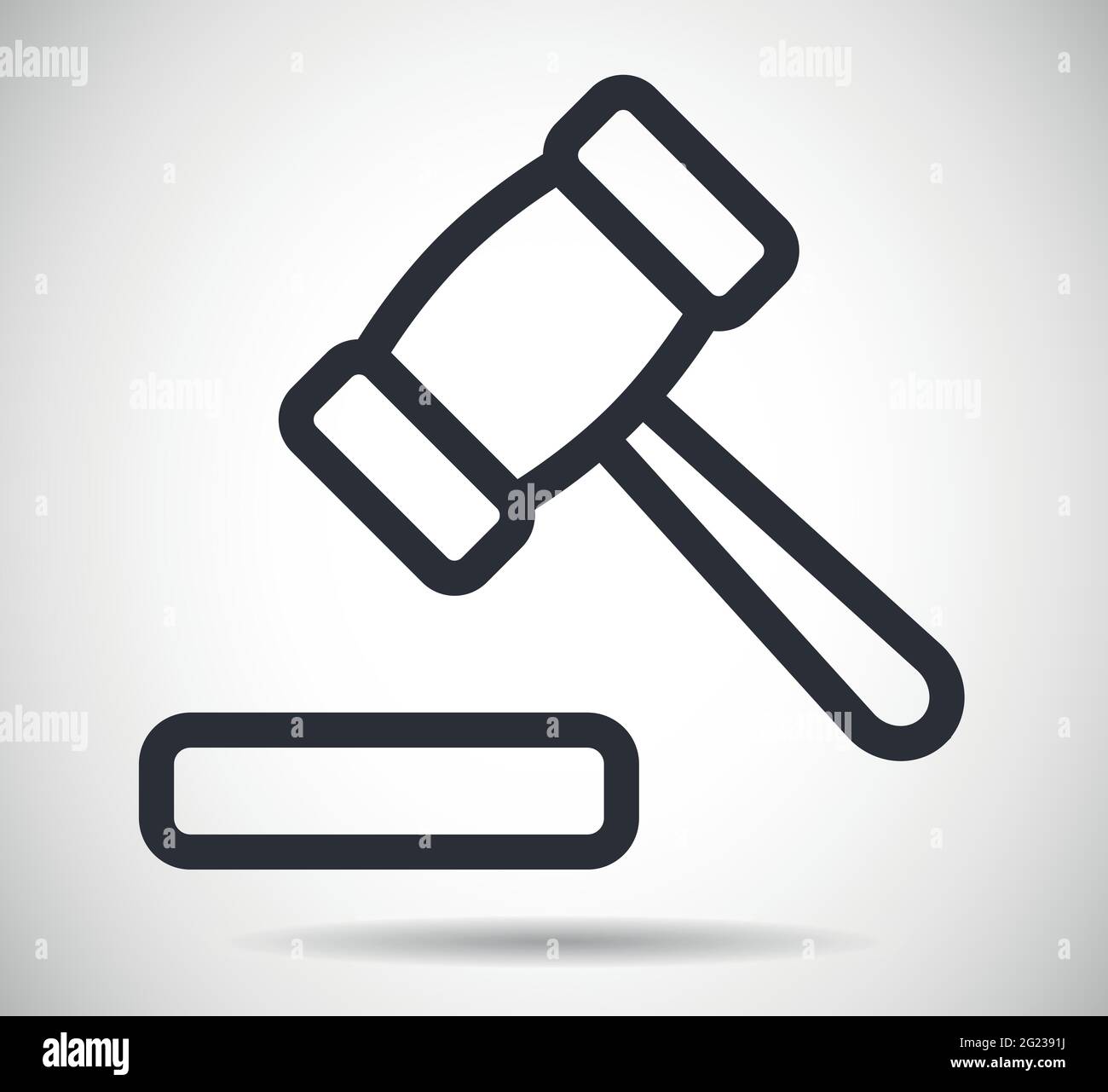 Justice gavel vector icon outline symbol Stock Vector Image & Art - Alamy