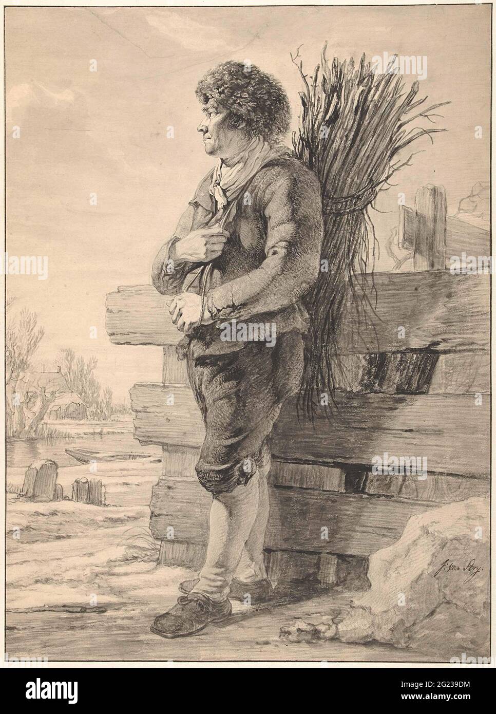 Man leaning against wooden fence hi-res stock photography and images ...