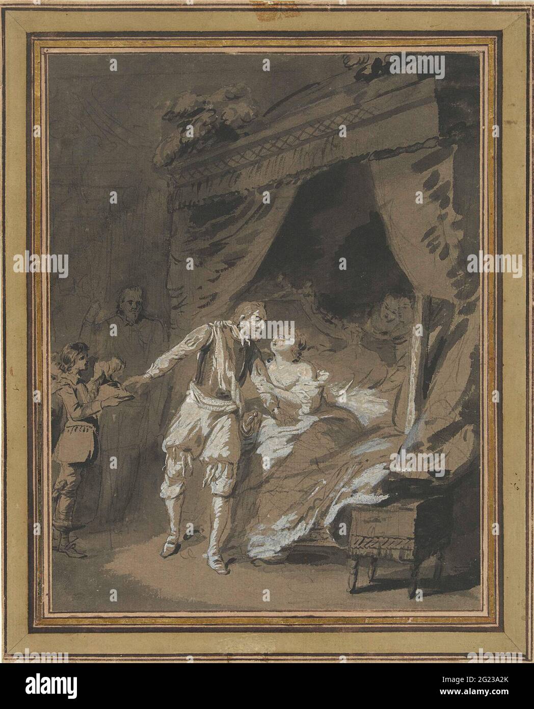 Farewell scene. Historical show: farewell scene Stock Photo - Alamy