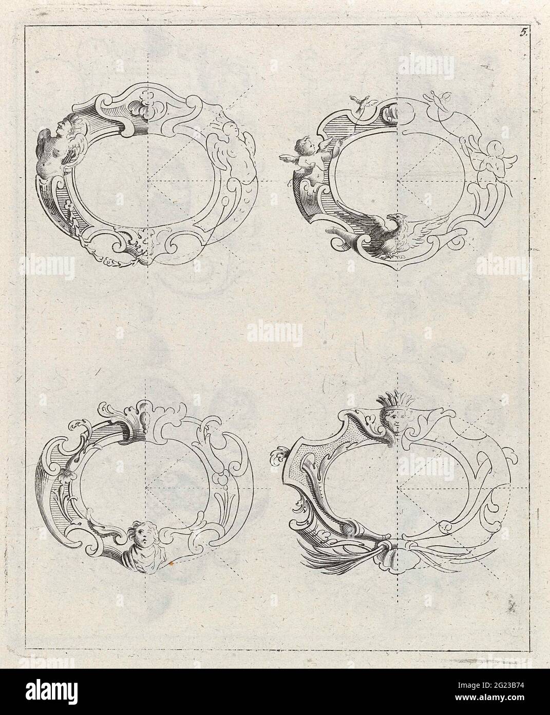 18th century cartouches figures hi-res stock photography and images - Alamy