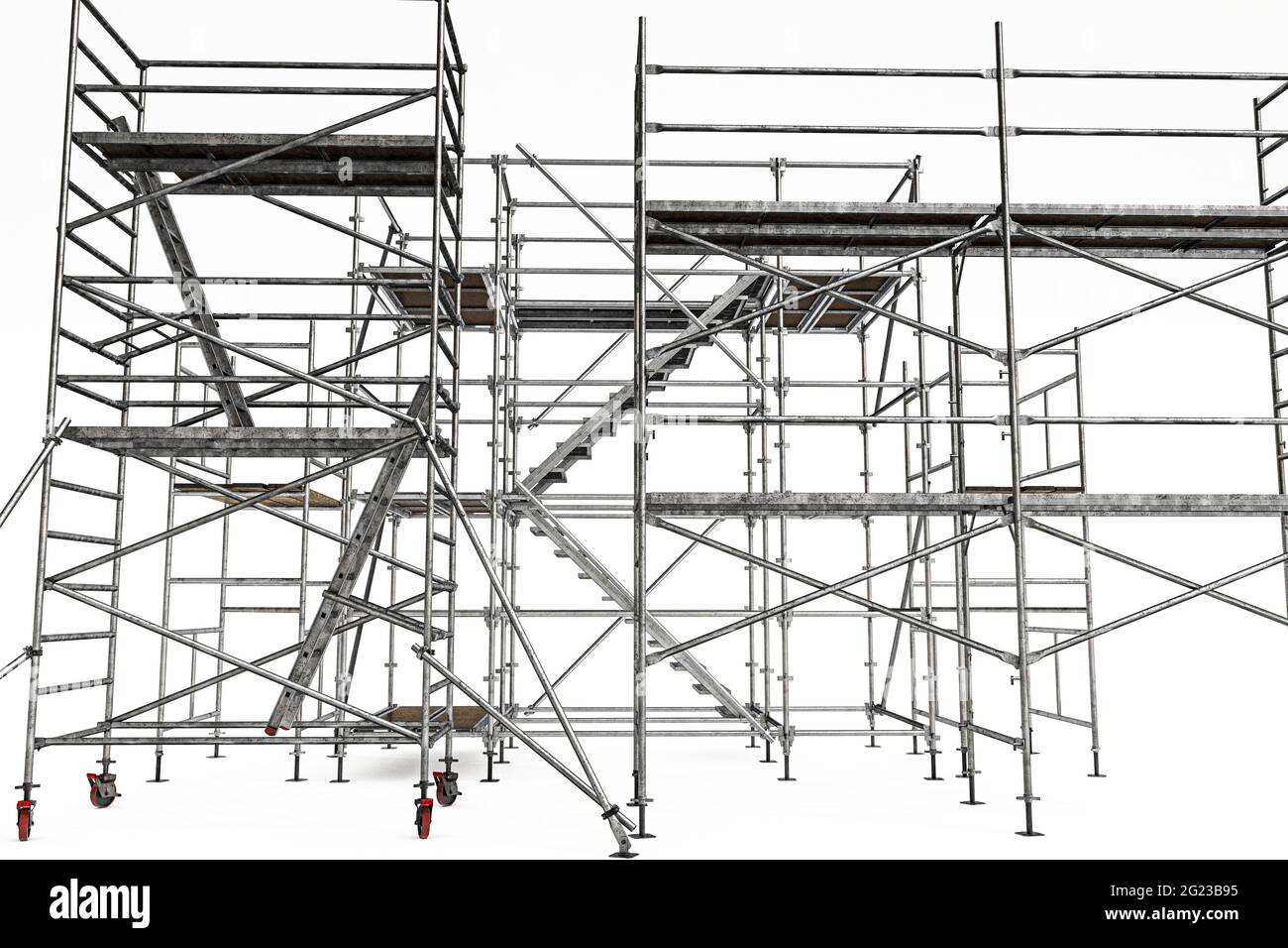 scaffolding isolated on white background 3d illustration Stock Photo ...